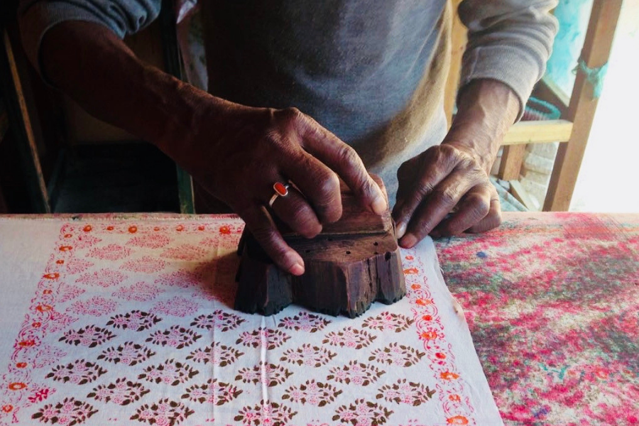 Paying a visit to the Anokhi museum near Jaipur